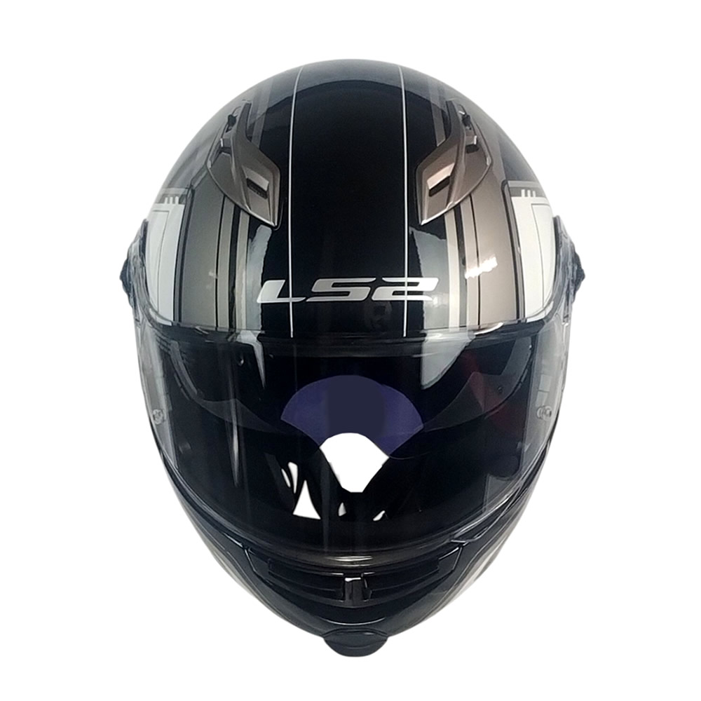 CASCO LS2 FF370 EASY RISE NEGRO BLANCO