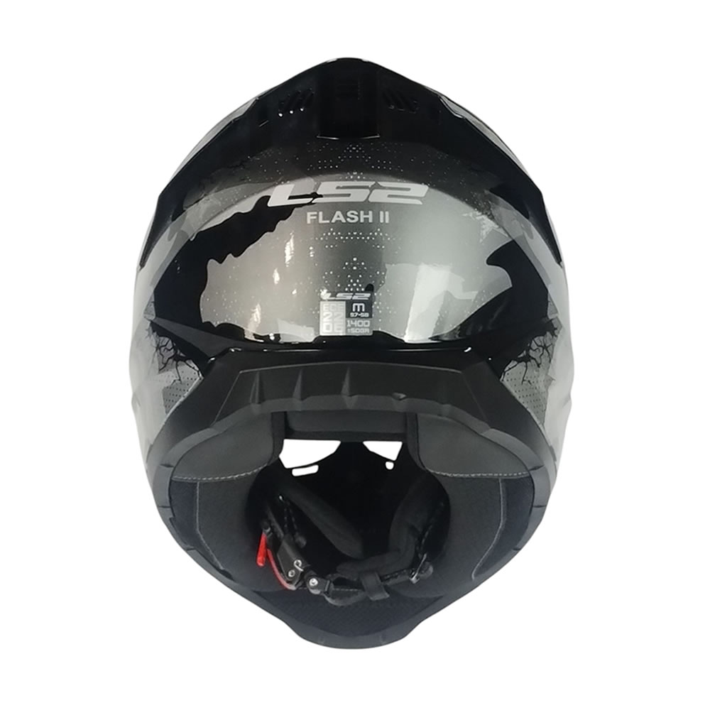 CASCO LS2 FF802 FLASH II POWER NEGRO SILVER